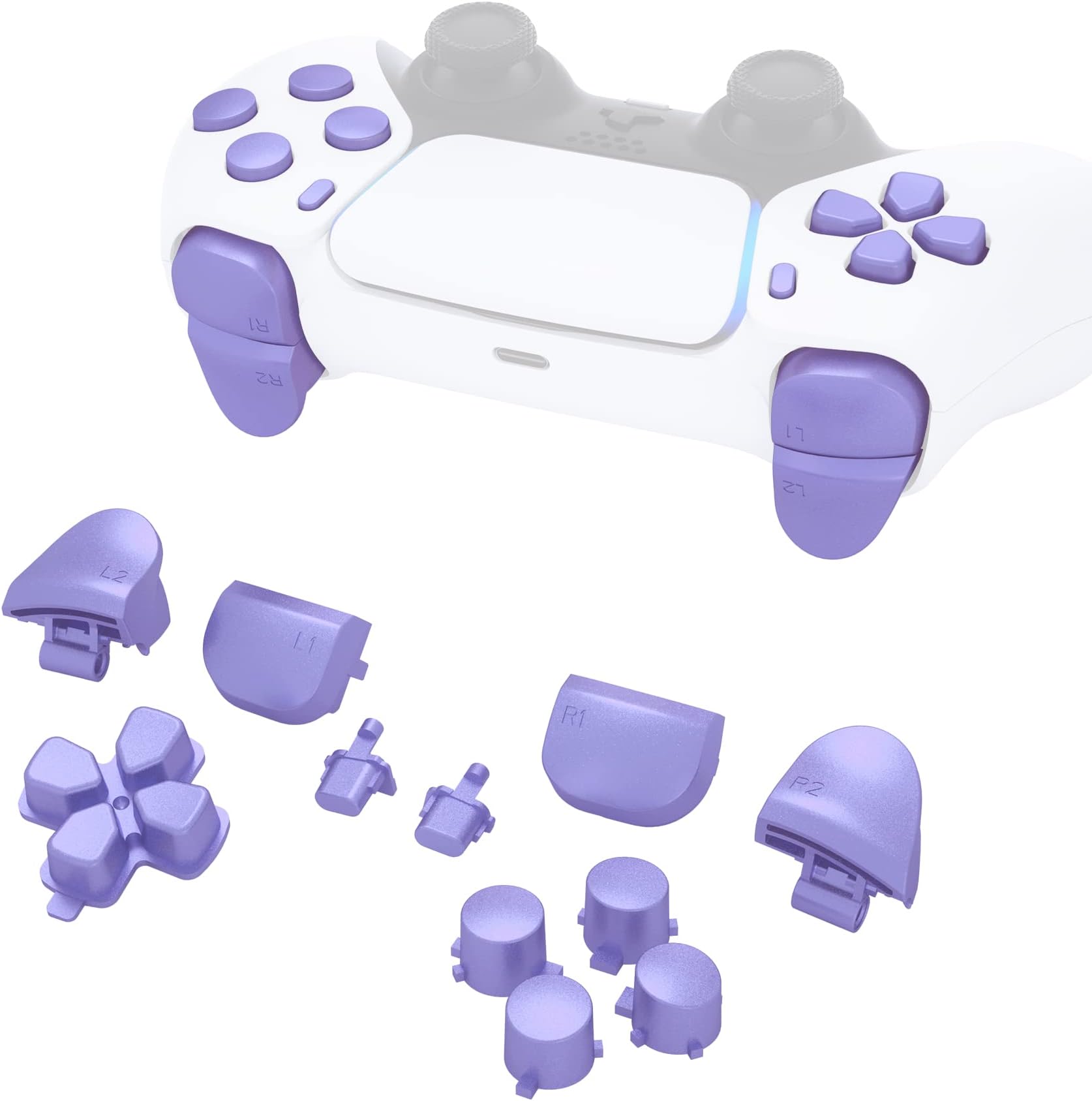 Amazon.com: eXtremeRate Replacement D-pad R1 L1 R2 L2 Triggers Share ...