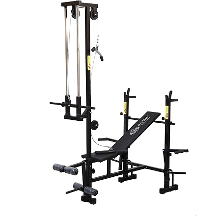 Hashtag Fitness 20 in1 gym bench(Flat & Incline) with lat pull down for ...