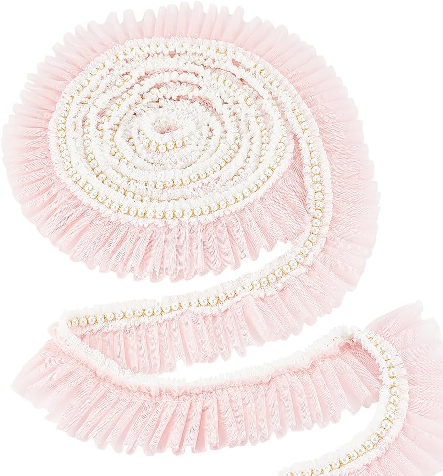 Amazon.com: FINGERINSPIRE 4 Yards Ruffle Trim Ribbon - 2-3/8 Inch Wide ...
