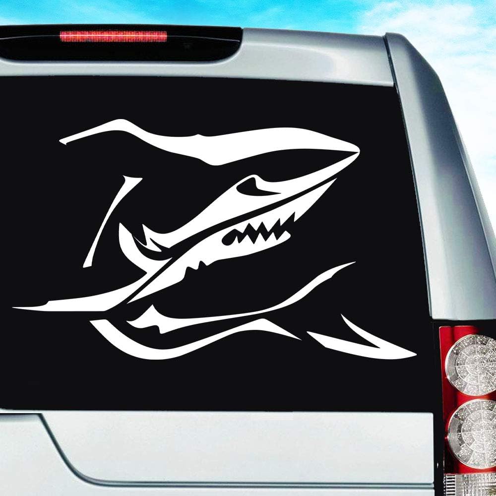 Amazon.com: Menacing Shark Vinyl Decal Sticker for Car Truck Window ...