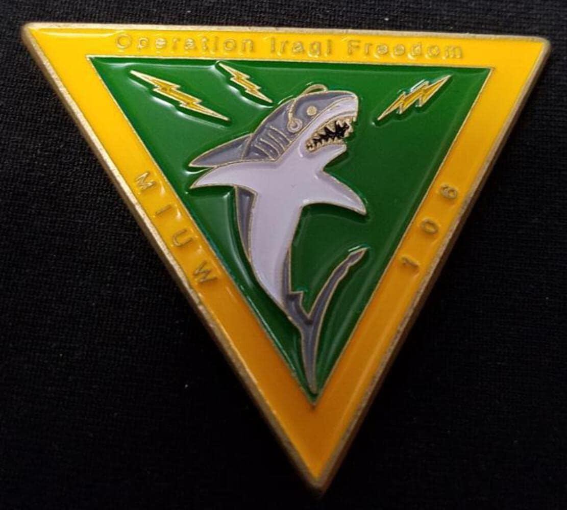 Amazon.com: US Navy 106th MIUW OIF triangle shaped challenge coin
