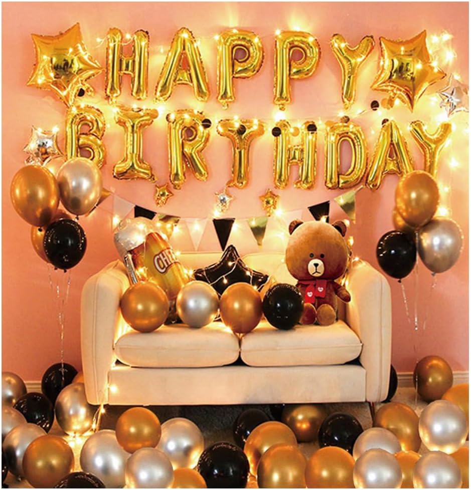 Amazon.com: Boy And Girl Birthday Party Decoration Balloon Set Happy ...