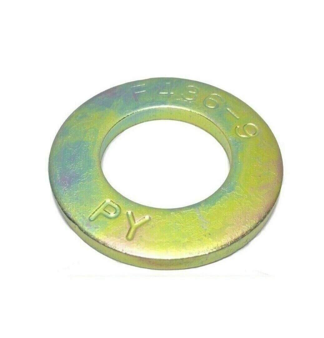 3/4" F436 SAE Structural Yellow Zinc Plated Hardened Flat Washers for ...