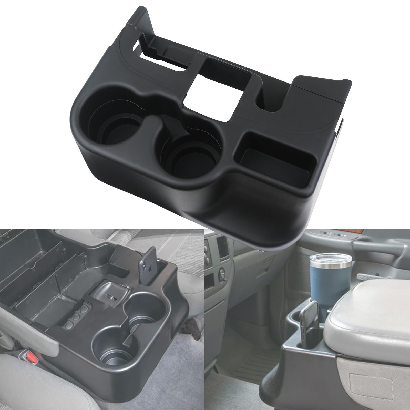 TQPONLY Cup Holder Center Console add-on Compatible with Dodge Ram 1500 ...