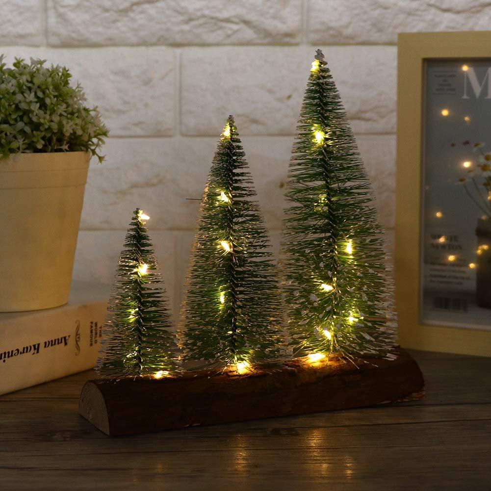 Mini Christmas Tree, Small Christmas Tree with Led Light, Pine Tree ...