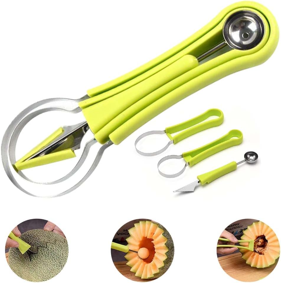 Fruit Carving Scoop Peeler Tool Set,Watermelon Ball Cutter Baller Scoop ...