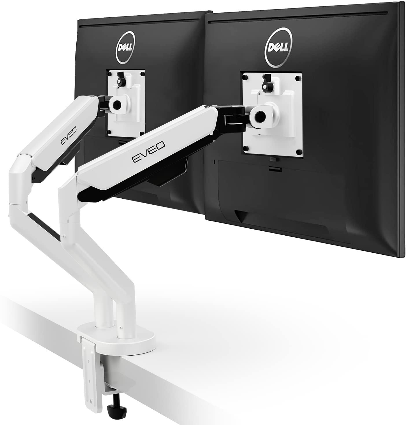 Buy EVEO White Premium Dual Monitor Stand 10 32 Dual Monitor VESA