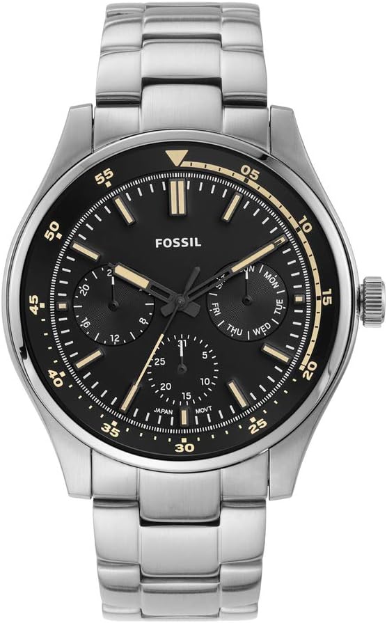 Fossil Men's Belmar Quartz Watch with Analog Display and Stainless ...