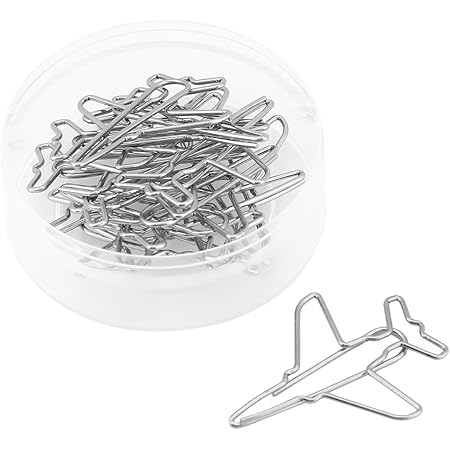 Amazon.com : Jet Airplane Paper Clips, Tin of 40, Silver : Office Products