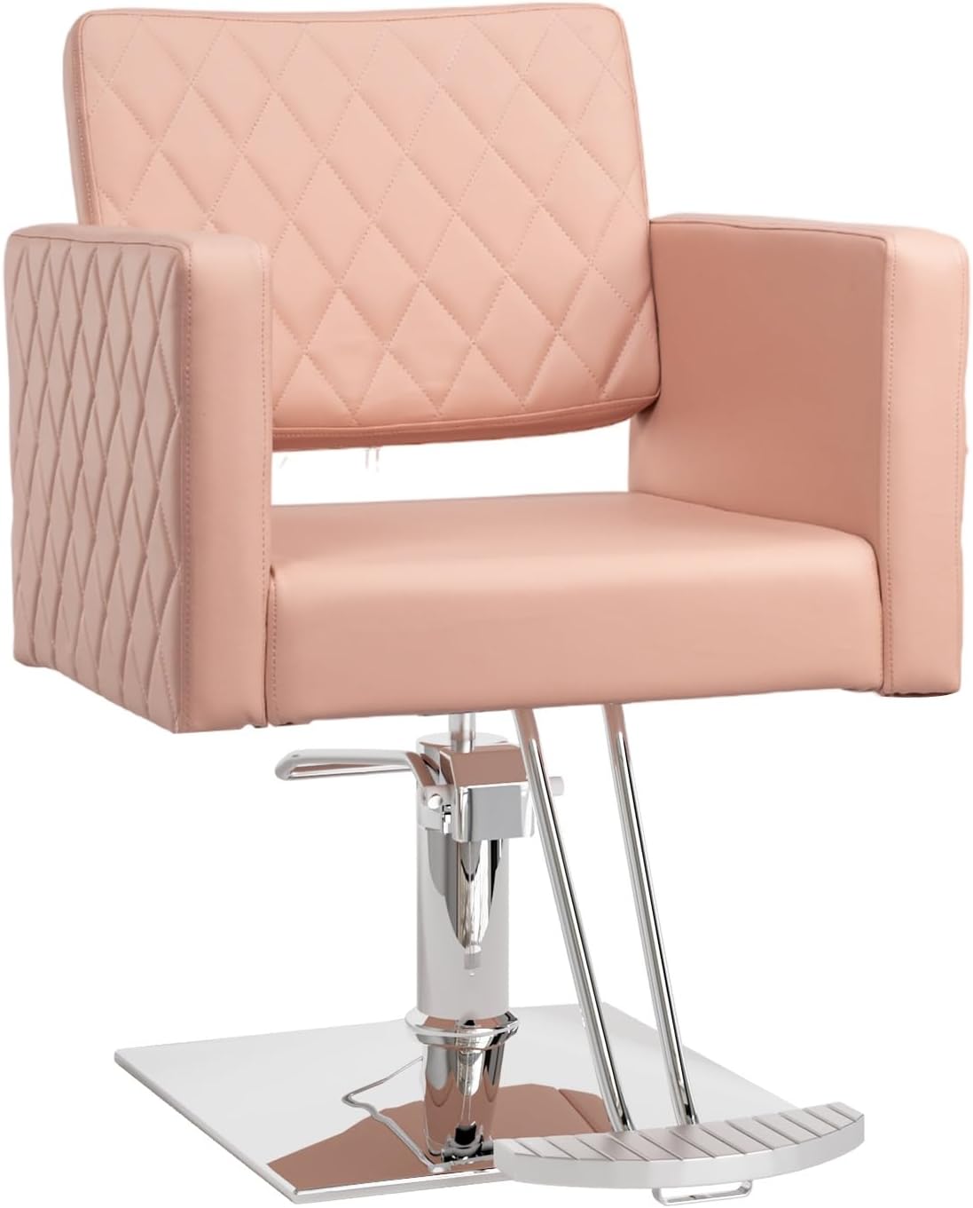 Amazon.com: OmySalon Pink Hair Chair with Wide Seat Aluminium Alloy ...