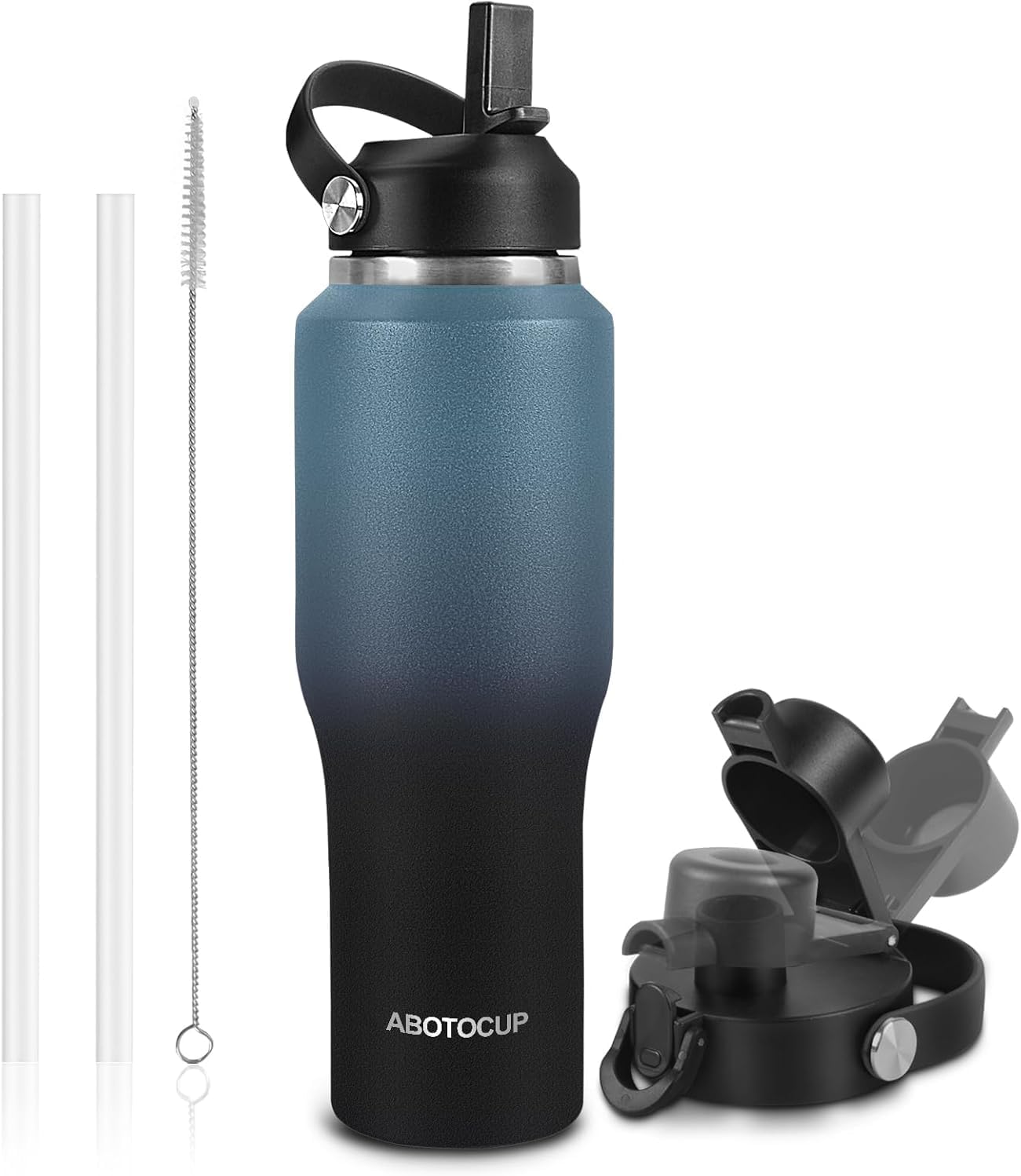 Amazon.com: 40oz Insulated Water Bottle Keep Cold 24h&Hot 12h, Double ...