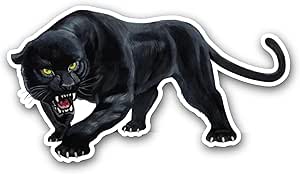 Amazon.com: 2 (Pieces) 3" and 5" Black Panther Sticker, Waterproof ...