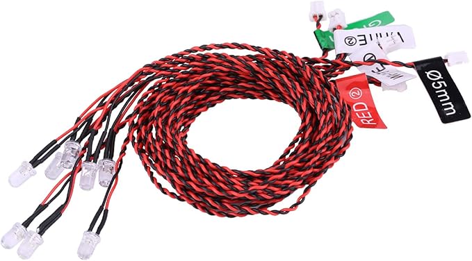Amazon.com: Haosie 8 LED RC Light Kit, RC Flashing Lighting System ...