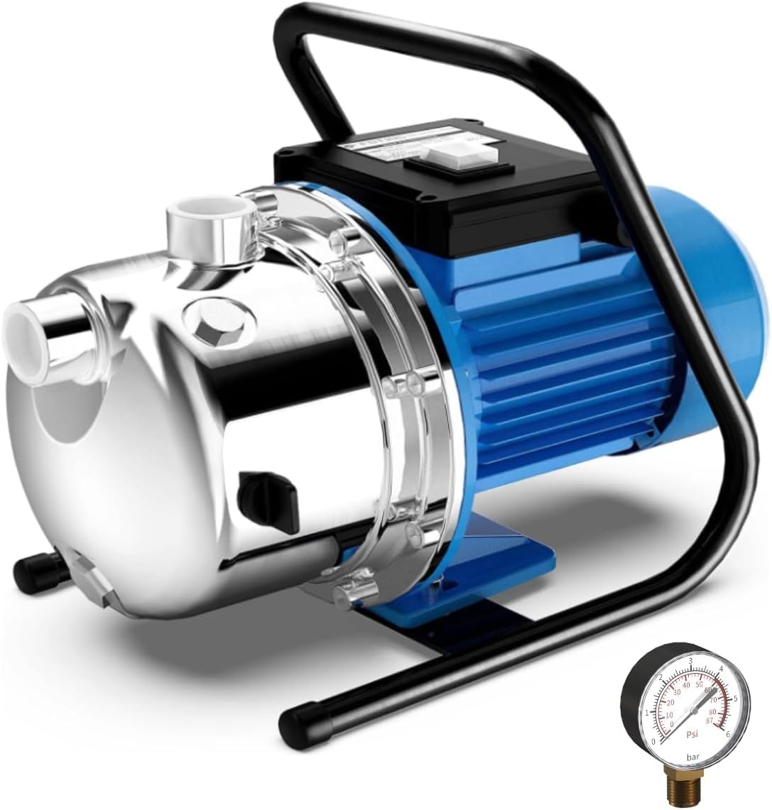 FOTING 1.6HP Shallow Well Pump, Portable Shallow Garden Pump 1215GPH ...