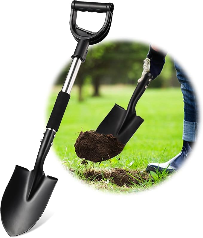 Amazon.com : Shovel for Digging, 31" Compact Garden Shovel with D-Grip ...