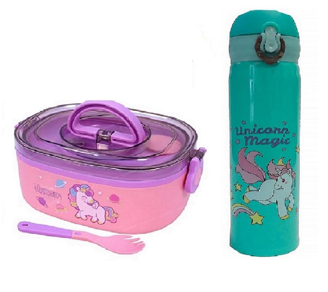 Buy Unicorn Lunch Box with Unicorn Water Bottle for Girls // Combo of ...