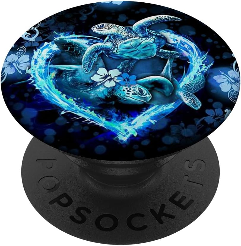 Amazon.com: Pink Sea Turtle Heart PopSockets Adhesive PopGrip : Cell ...