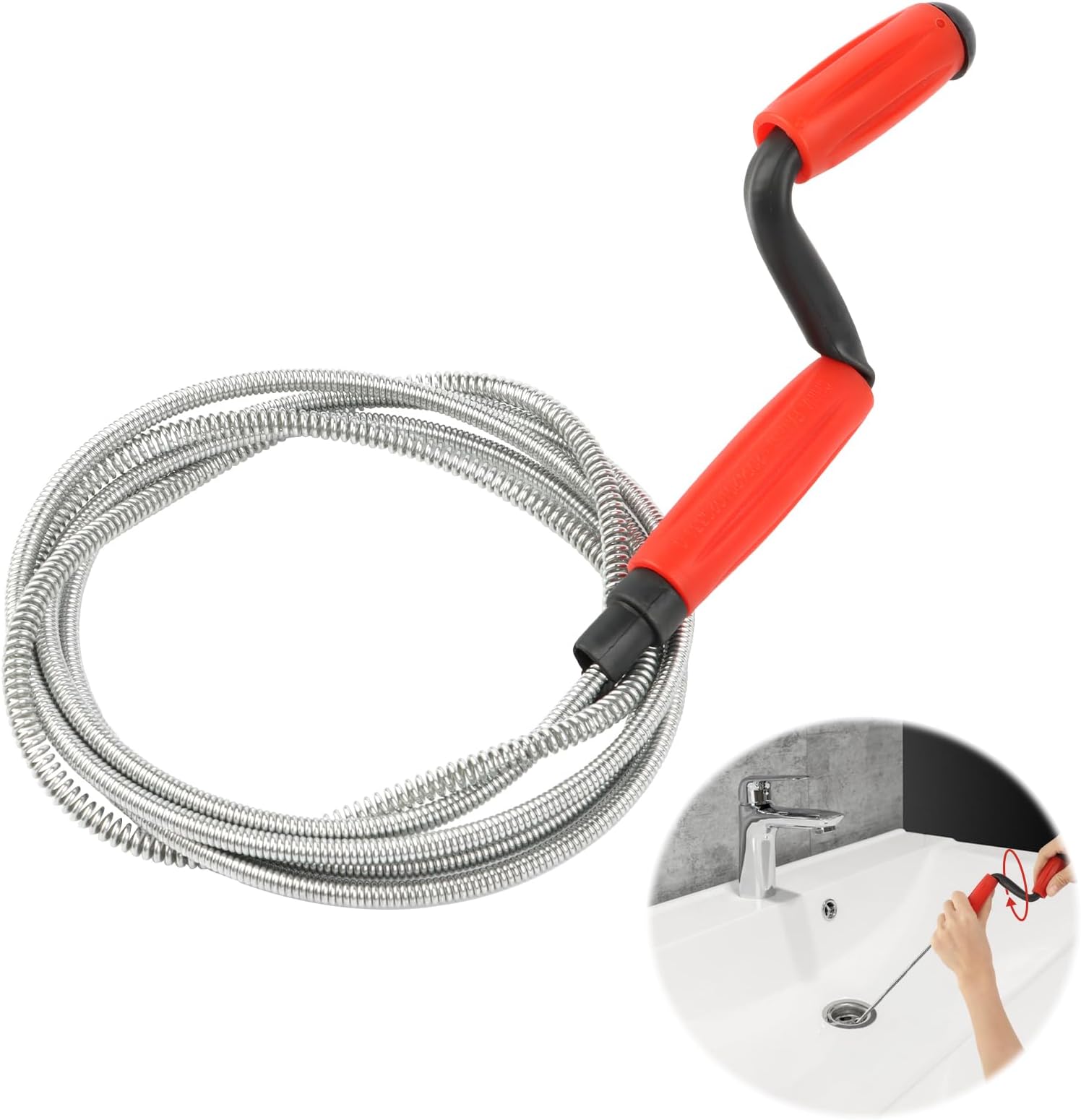 VFANDV Furet Deboucheur Canalisation, 235cm x 6mm Spirale Déboucheur WC ...