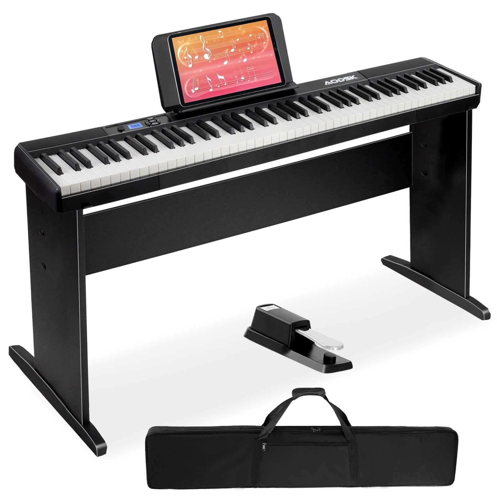 Amazon.com: Aodsk 88 Key keyboard piano, Portable Digital Piano with ...