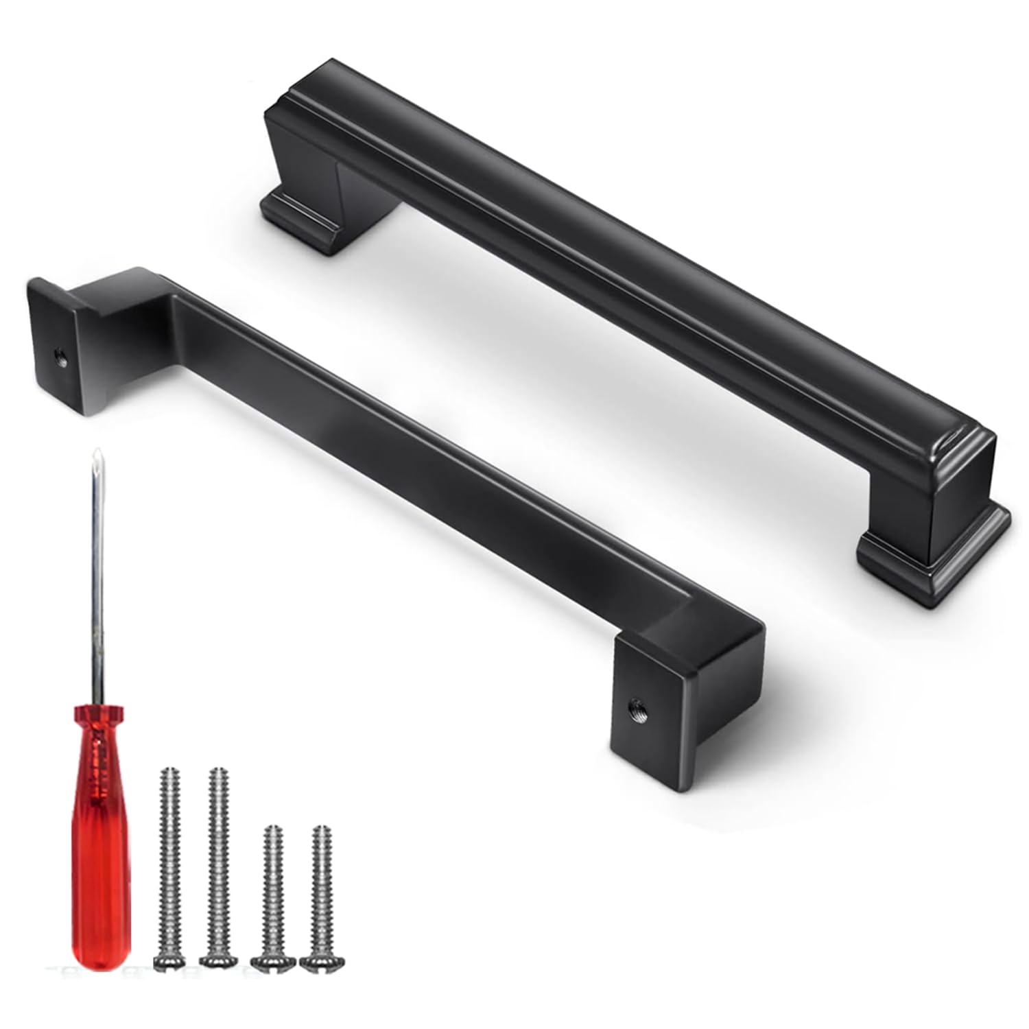FIGO HOME 5 Inch Hole to Hole Black Drawer Pulls - 4 Pack - Drawer ...