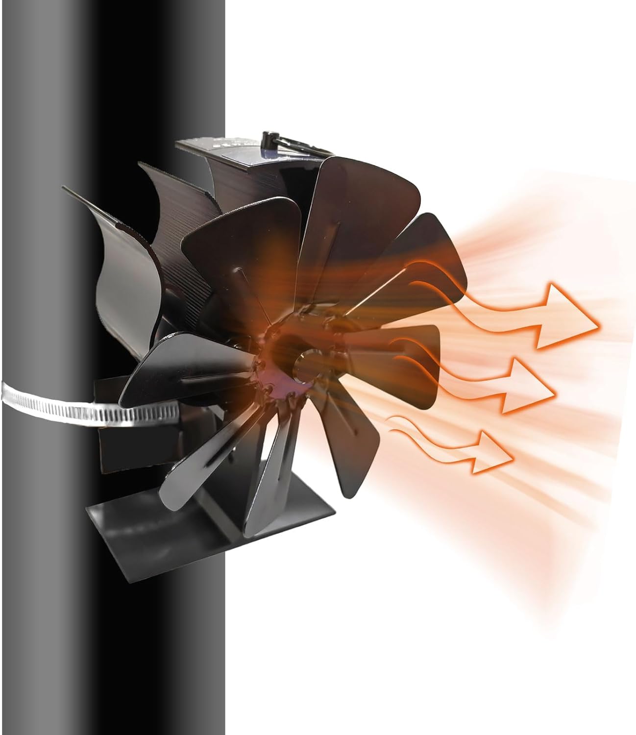 Amazon.com: Longzhuo Stove Fan 8 Blade Heat Powered Eco-Friendly ...