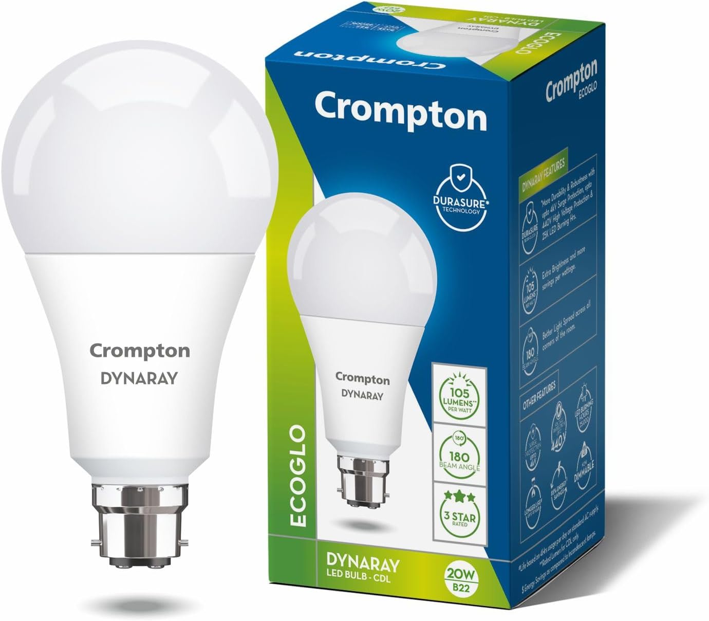 PHILIPS Stellar Bright 10W B22 LED T-Bulb,Cool Day Light , Pack of 2 ...