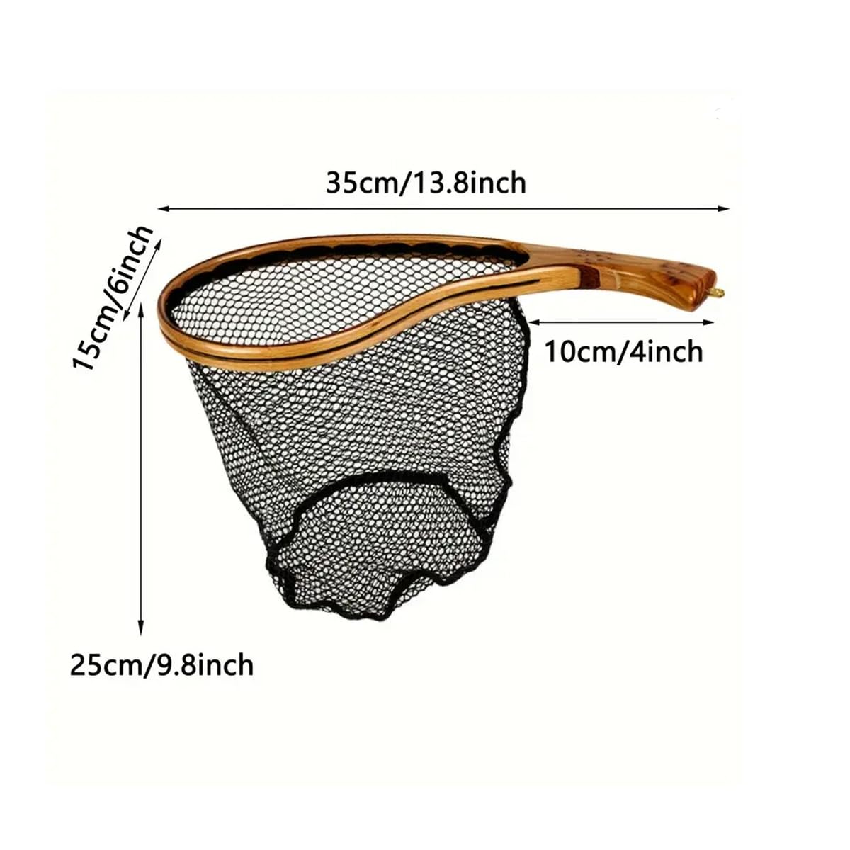 Snapklik.com : Aventik Tenkara Curved Wooden Landing Net