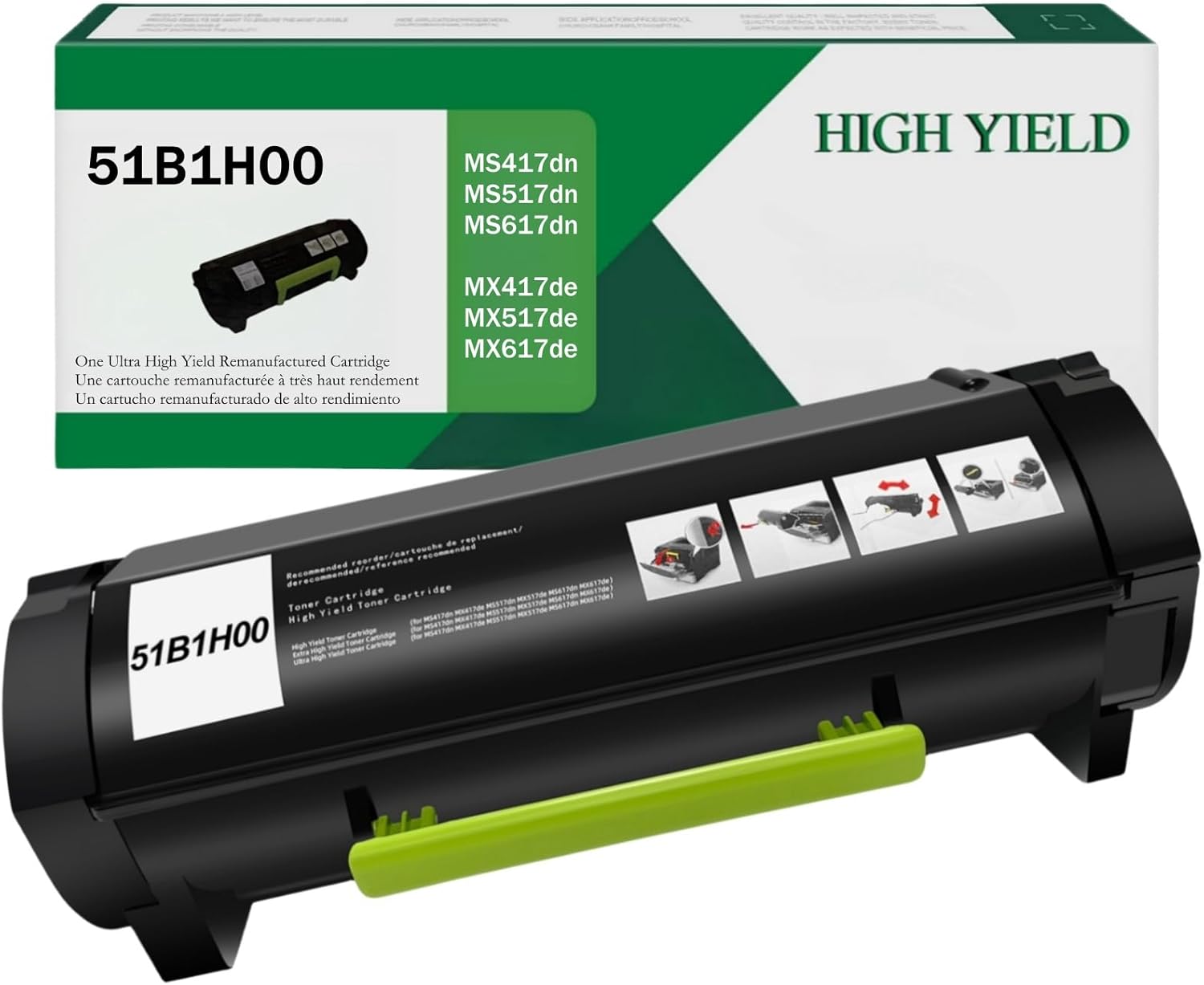 Amazon.com: 51B1H00 Toner Replacement Lexmark 51B1H00 Toner Lexmark ...