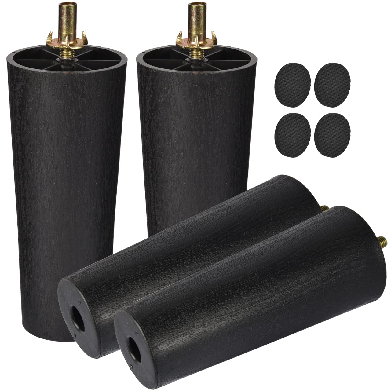 Amazon.com: TCHOSUZ 4 inch / 10cm Plastic Furniture Legs, Pack of 4 Mid ...