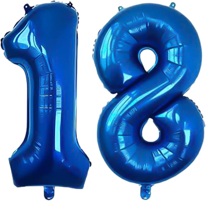 Amazon.com: XLOOD Number 18 Balloons 32 inch Digital Balloon Alphabet ...