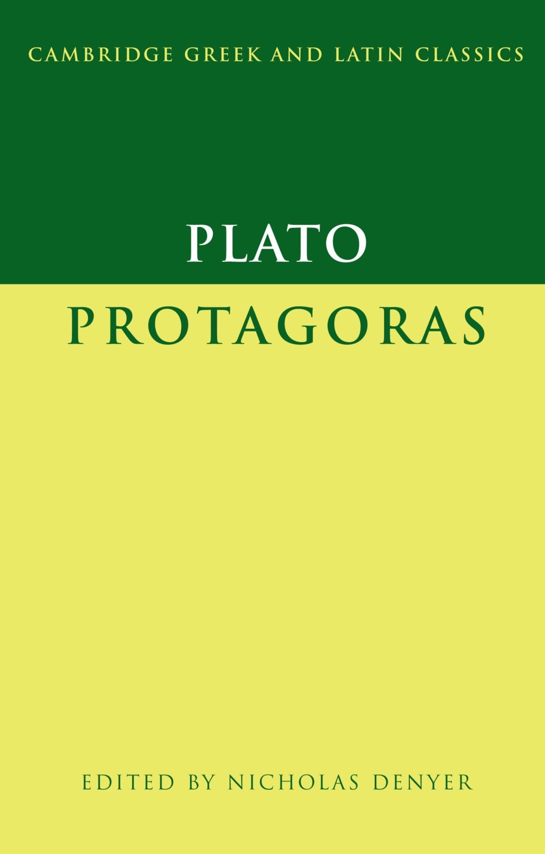 Amazon.com: Plato: Protagoras (Cambridge Greek and Latin Classics ...