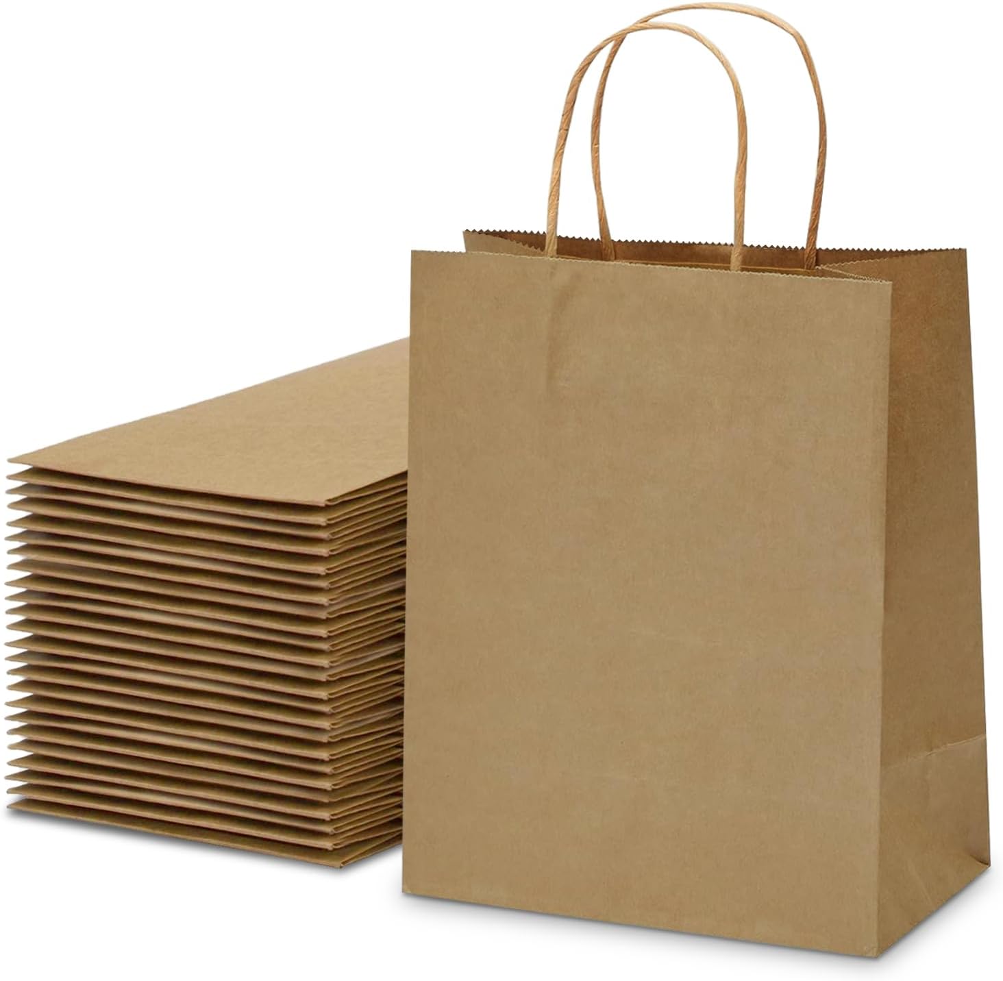 Amazon.com: TOWRAP Brown Paper Bags Grocery Bags 25Pcs 12 x 7 x 14 Inch ...