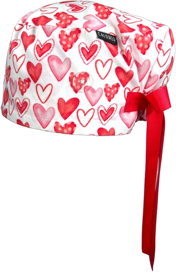 Amazon.com: CALOMED Scrub Cap for Women, Euro Style Scrub Caps, Working ...
