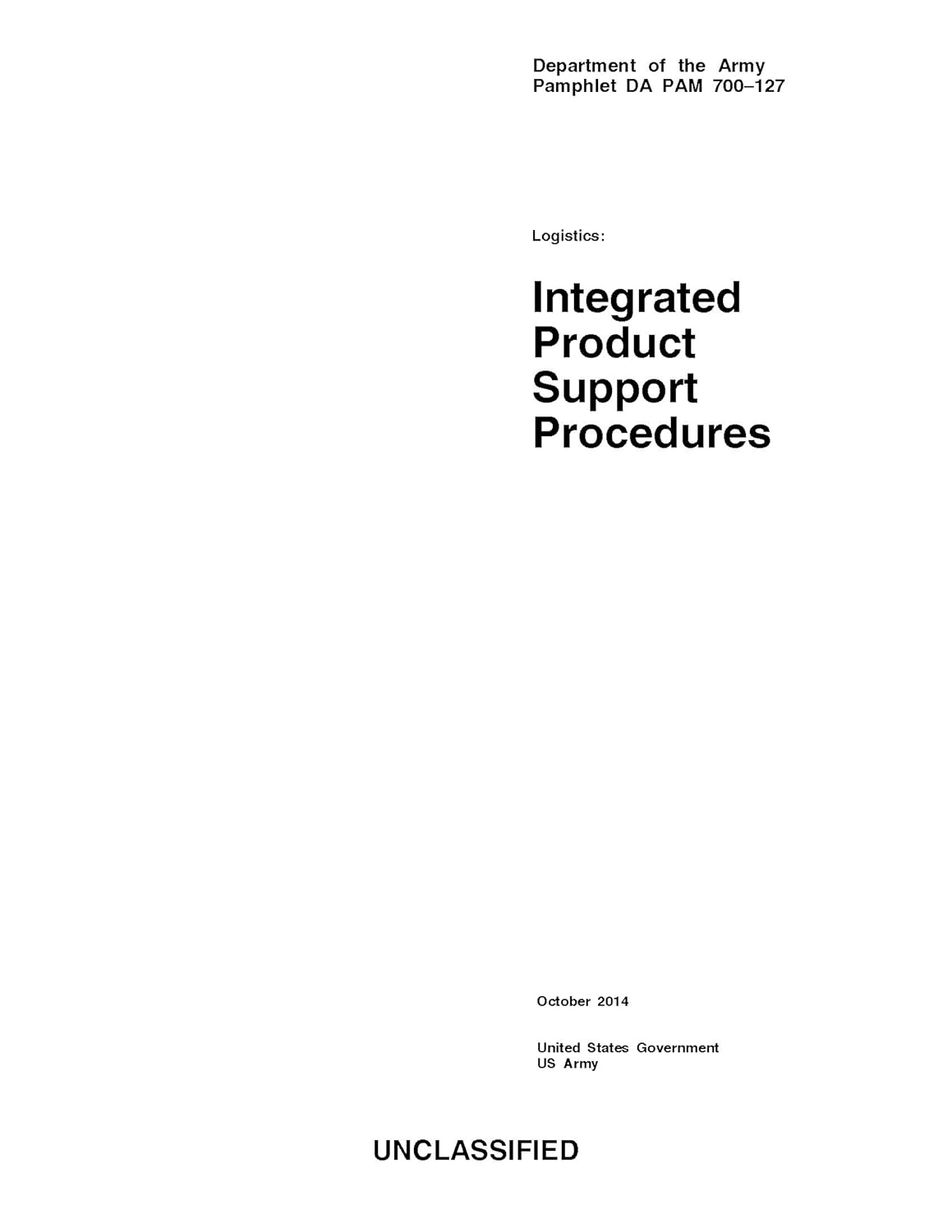 Amazon.com: Department of the Army Pamphlet DA PAM 700-127 Logistics ...