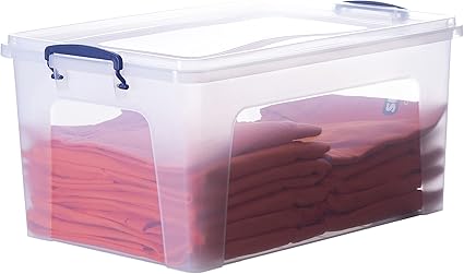 Amazon.com: Superio Clear Plastic Storage Bin with Lid, 28 Quart ...