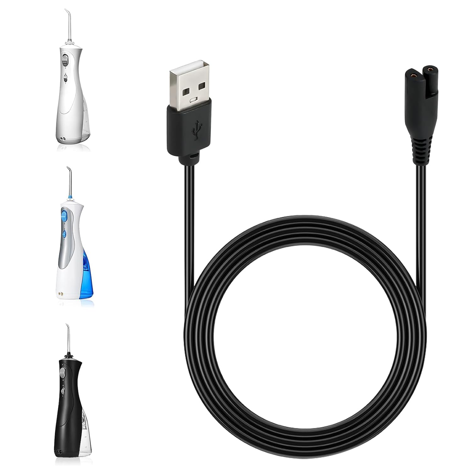 Water Flosser Chargers Compatible with Waterpik Models, Replacement USB ...