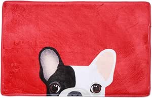 Amazon.com: Peeking French Bulldog Polyester Door Mat–Soft Door Mat for ...