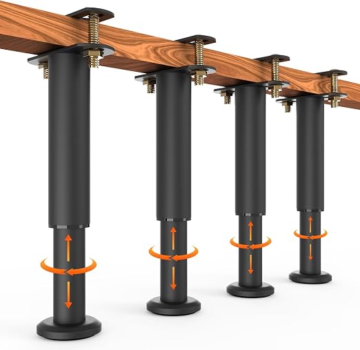 Amazon.com: BOKFONIKS 4 Pack Adjustable Bed Support Legs 7.3"-12.6 ...
