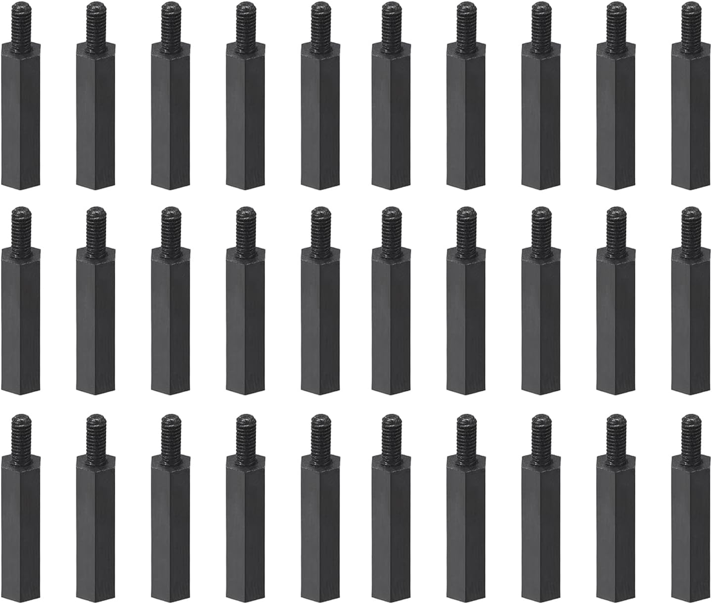 YOKIVE 30 Pcs M2.5 Standoff Screws, Nylon Hex PCB Standoffs with High ...