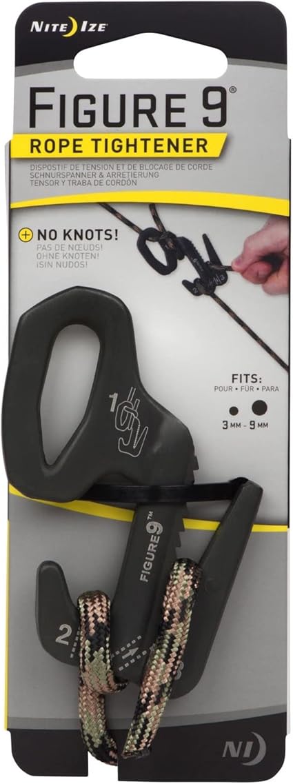 NITE IZE F9L-03-01CAMO Figure 9 Rope Tightener, Large, Black - Amazon.com