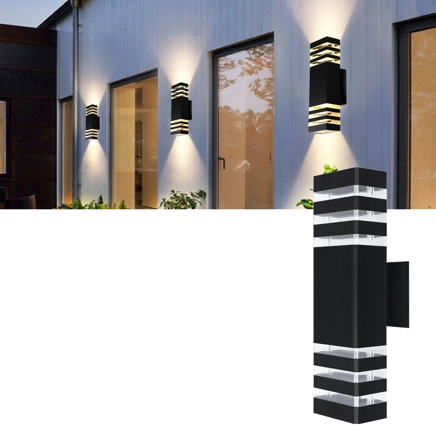Square House Exterior Light Fixture Tewei LED Square Up And Down