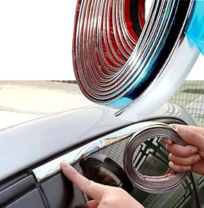 Side Window Chrome for All Cars 10mm Beading Roll 18 Meter : Amazon.in ...