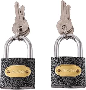 Lawazim Iron Padlock -2 Piece 40mm- Keyed Anti-pick Tamper-proof ...