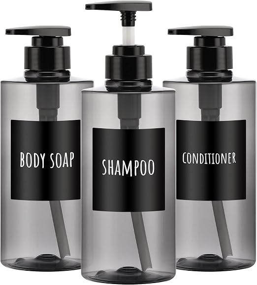 Amazon.com: Segbeauty Shower Bottles Refillable, 3pcs 16.9oz/500ml ...