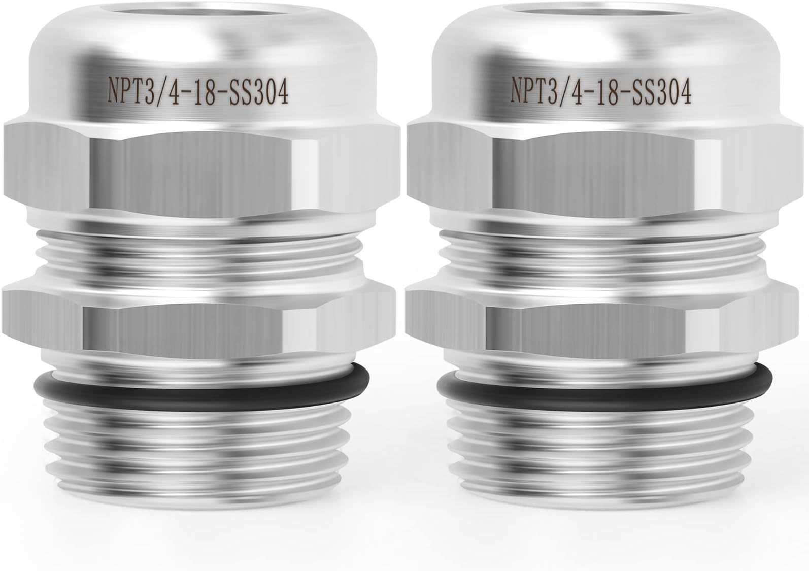 MGI SpeedWare 3/4" NPT Brass Cable Gland, Metal Cord Grip Strain Relief ...