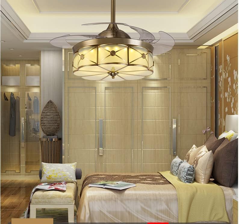 CITRA Vintage Ceiling Fan Chandelier Luxury Quiet Retractable Ceiling ...