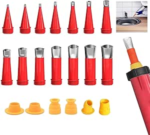 Amazon.com: Universal Integrated Rubber Nozzle Tool Kit, Easy Caulking ...