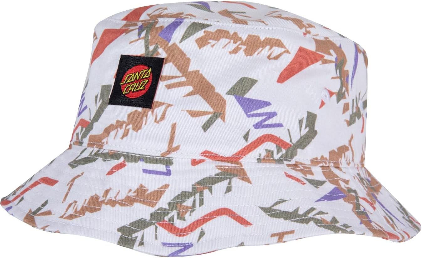 Santa Cruz Classic Label Bucket Hat - Stacked Multi : Amazon.co.uk: Fashion
