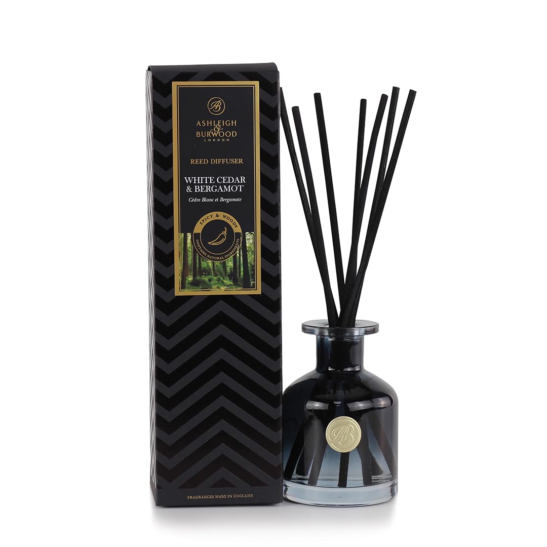 ASHLEIGH & BURWOOD | White Cedar & Bergamot | Reed Diffuser Gift Set ...