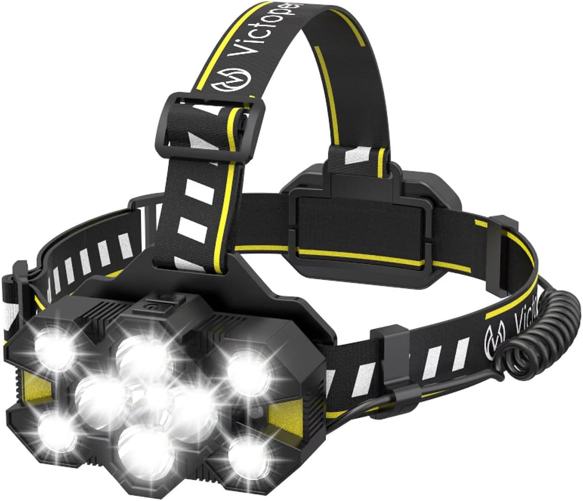 Victoper Stirnlampe LED Wiederaufladbar,2023 Upgraded 11 LED 25000 ...